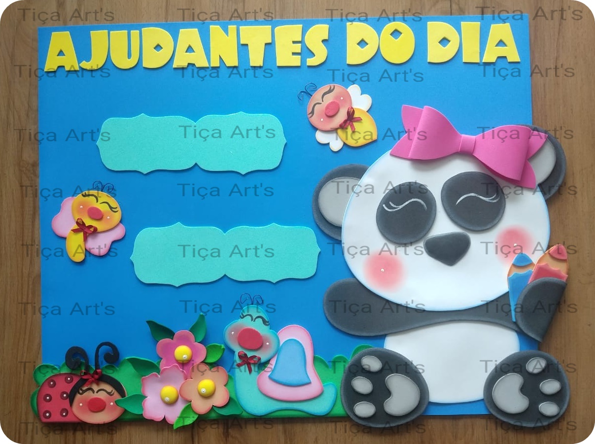 Tiça Art's: DECORAÇÃO SALA DE AULA: PANDA
