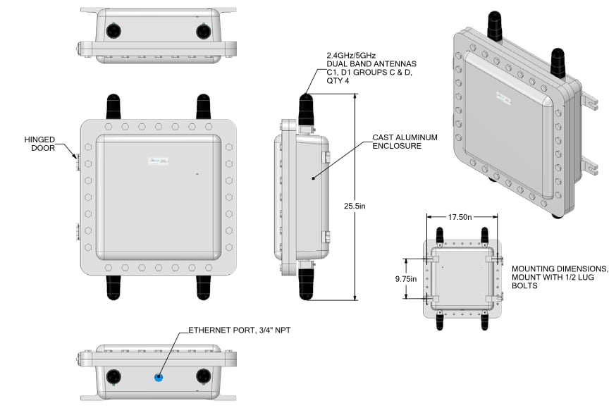 NEW! The AP414 Explosion Proof Access Point Enclosure for Cisco IW3702 ...