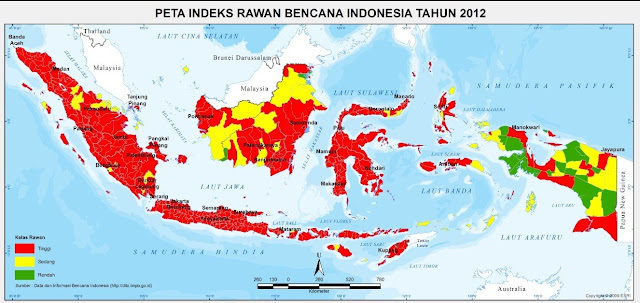 PORTAL GEOGRAFI : Persebaran Wilayah Rawan Bencana Alam Di Indonesia