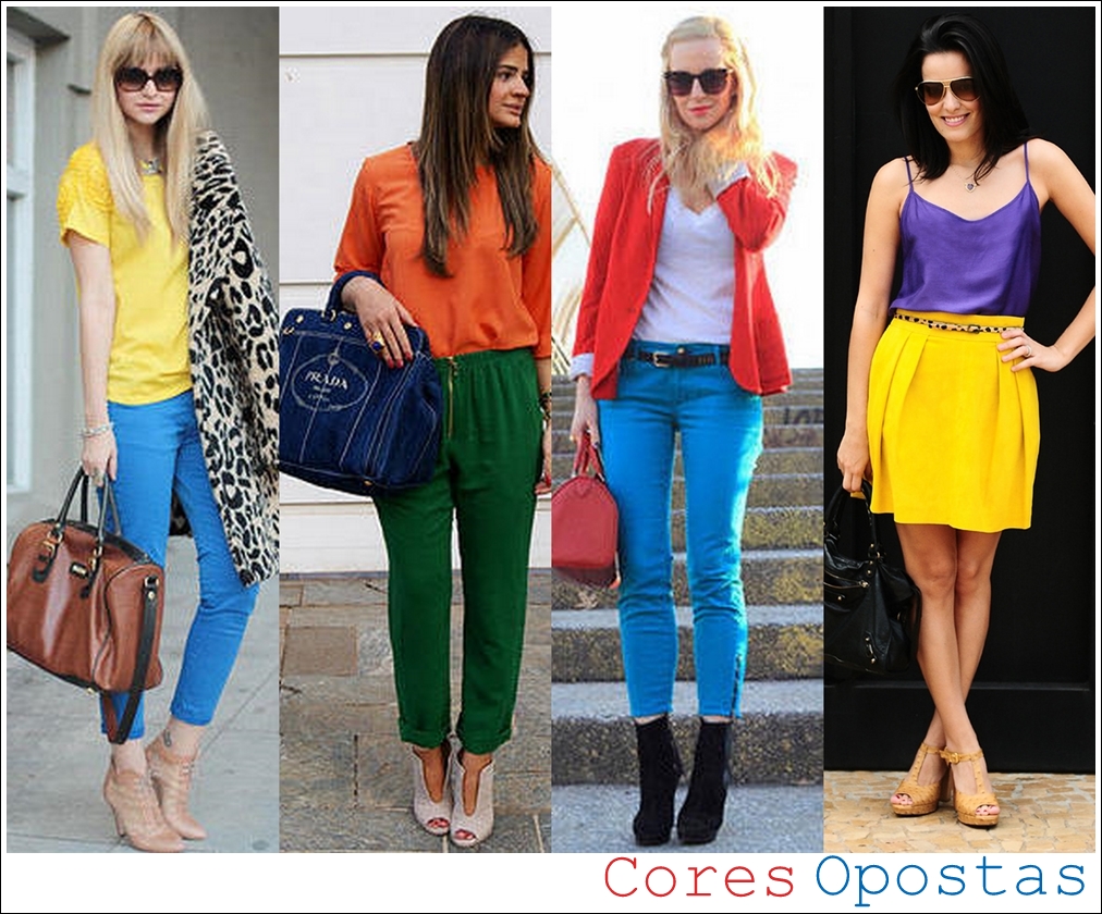 Mulheres Juntas \ôôô/: Looks com roupas coloridas (cores complementares)