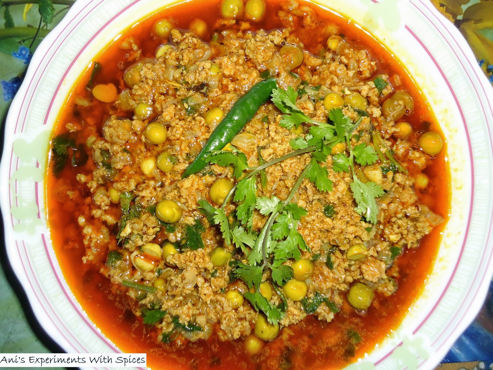 Ani's Experiments With Spices: Mutton Keema Mattar (minced meat with peas)