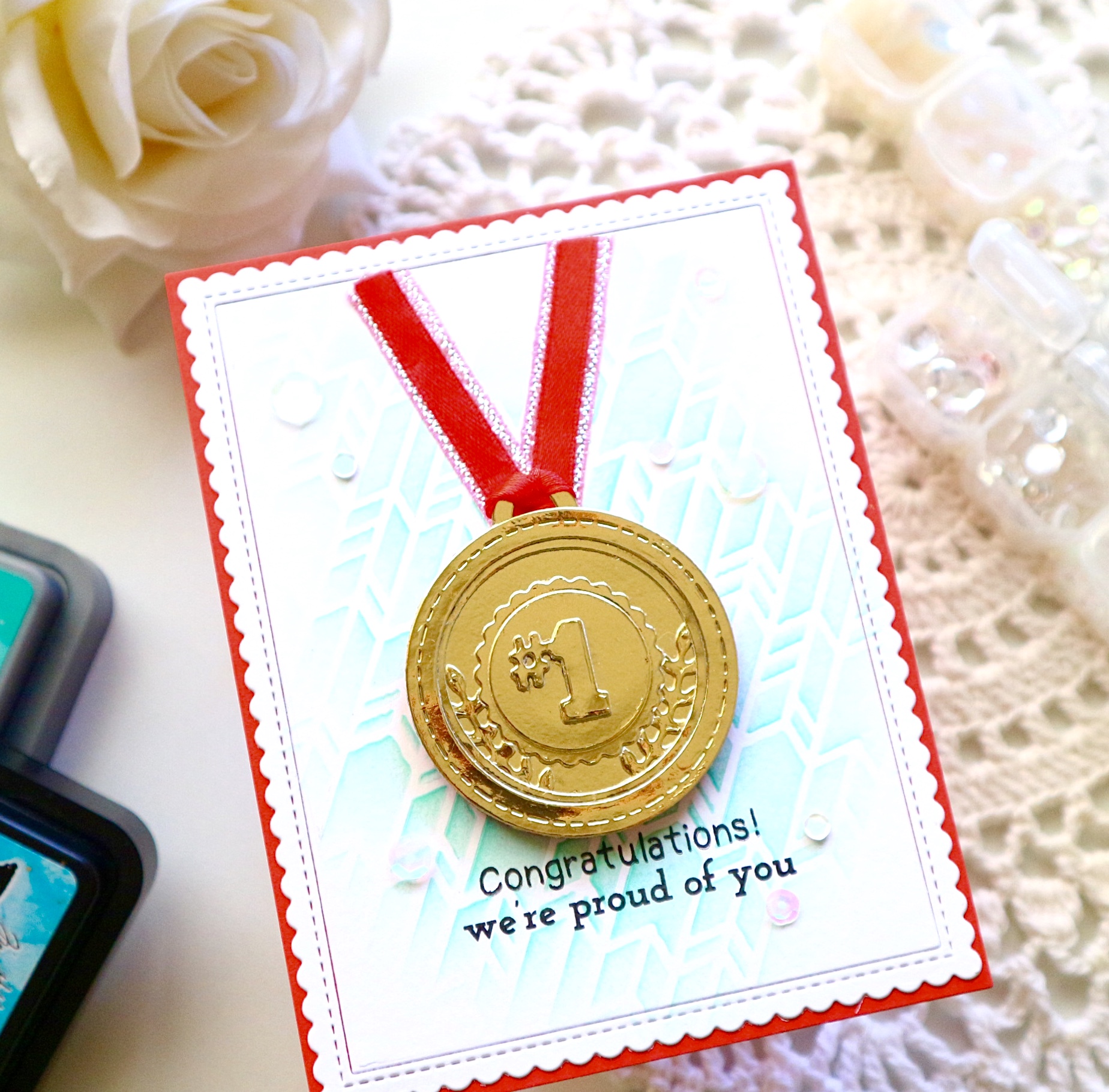 We're proud of you / paper medal card