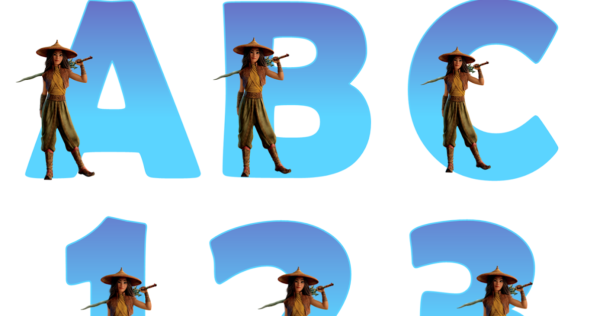 Kits imprimibles gratis : Abecedario Raya y el Último Dragón