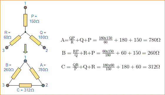 Transformasi Star-Delta dan Transformasi Delta-Star - Belajar Elektronika