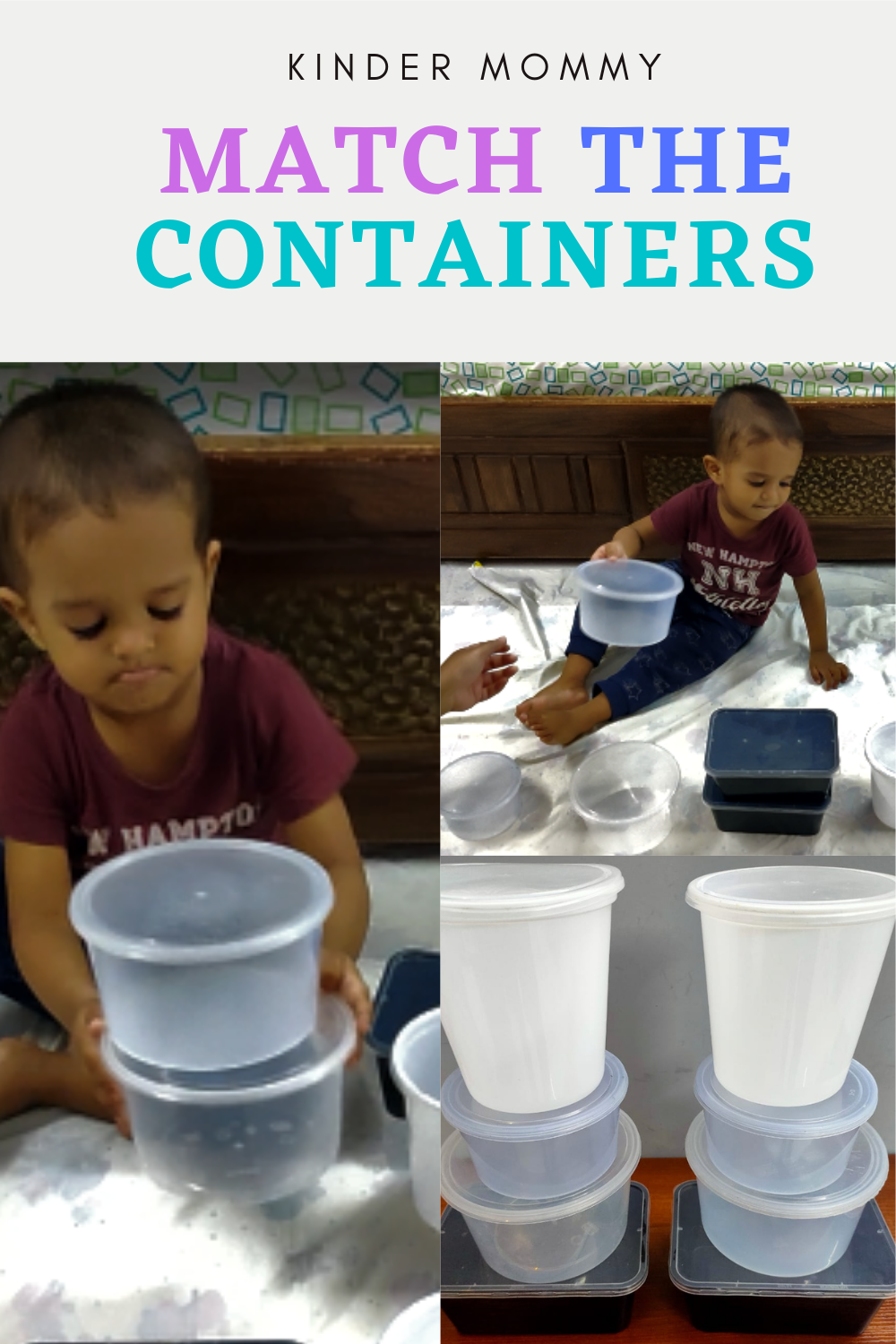 Match the containers