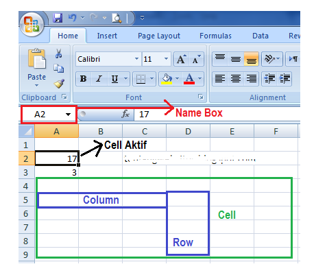 Pengertian Cell, Range, Row dan colum pada microsoft excel | Belajar bareng