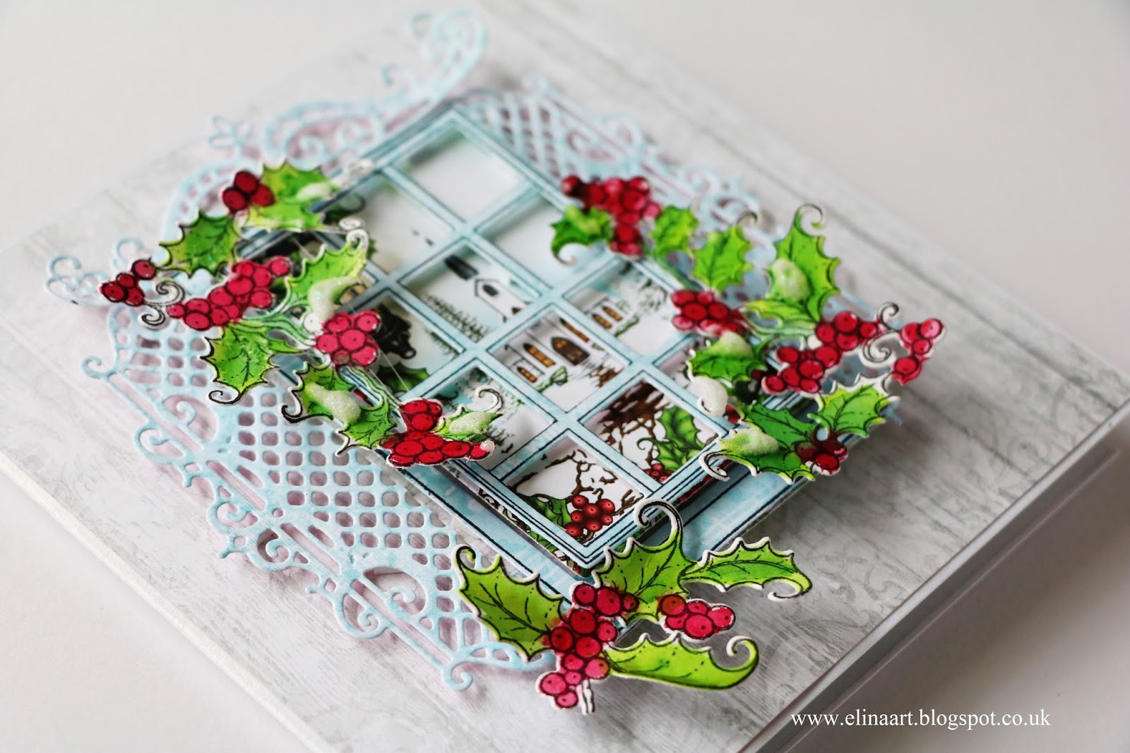 Elina Cardmaking Hobby: Winter window card - Heartfelt Creation DT