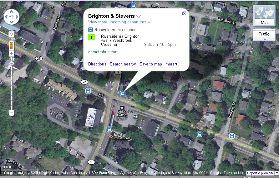 Walk Around Portland: Bus Stops on Google Maps