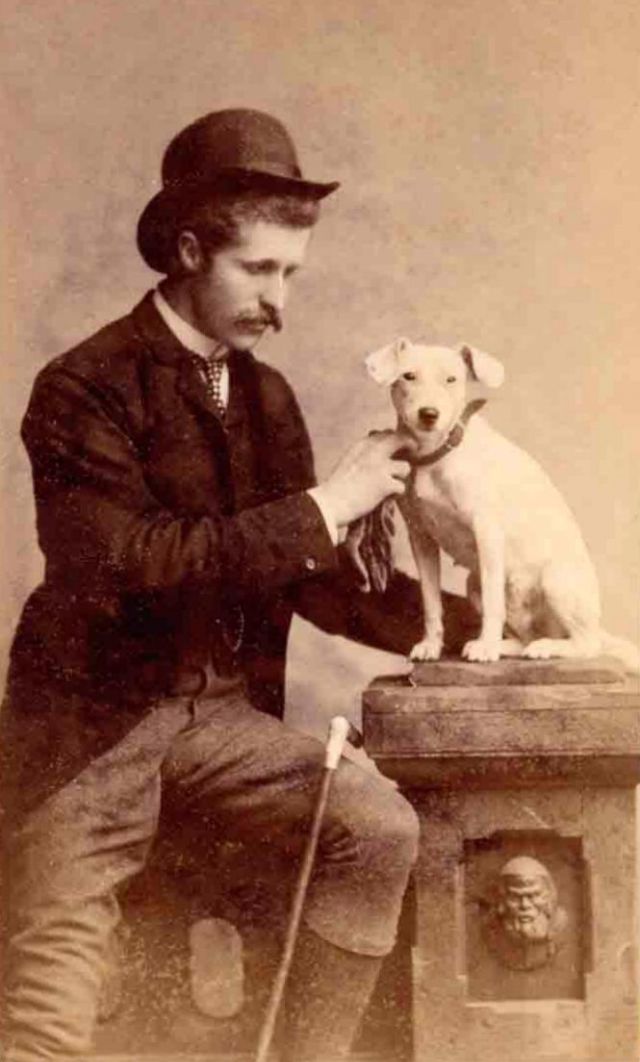 40 Lovely Photos of Victorian Gentlemen With Their Dogs From the 19th ...
