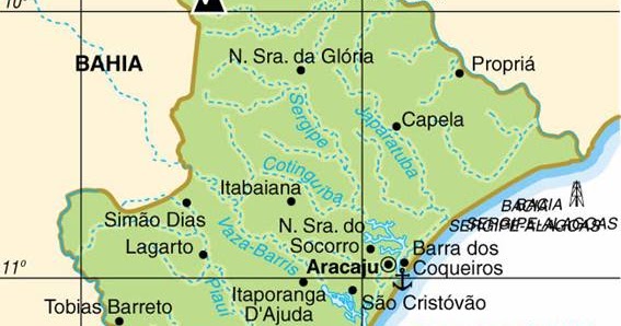 Mapa de Sergipe