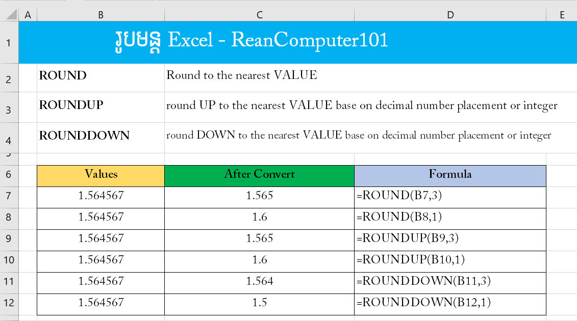 How To Use ROUND ROUNDUP And ROUNDDOWN Formula In Excel With Example how-to-use-round-roundup-and-rounddown-formula-in-excel-with-example