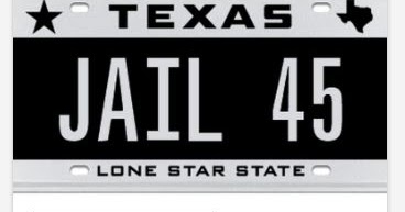 Durango Texas: Texas Revokes JAIL 45 License Plate