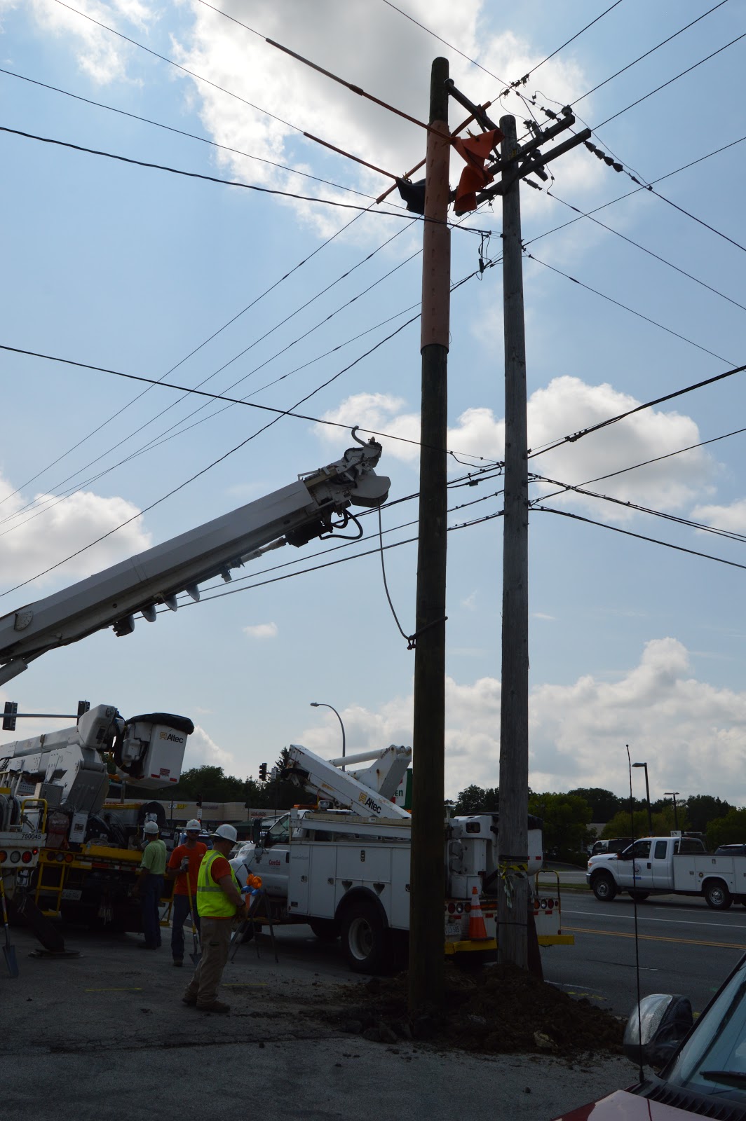 Industrial History: ComEd replacing a pole