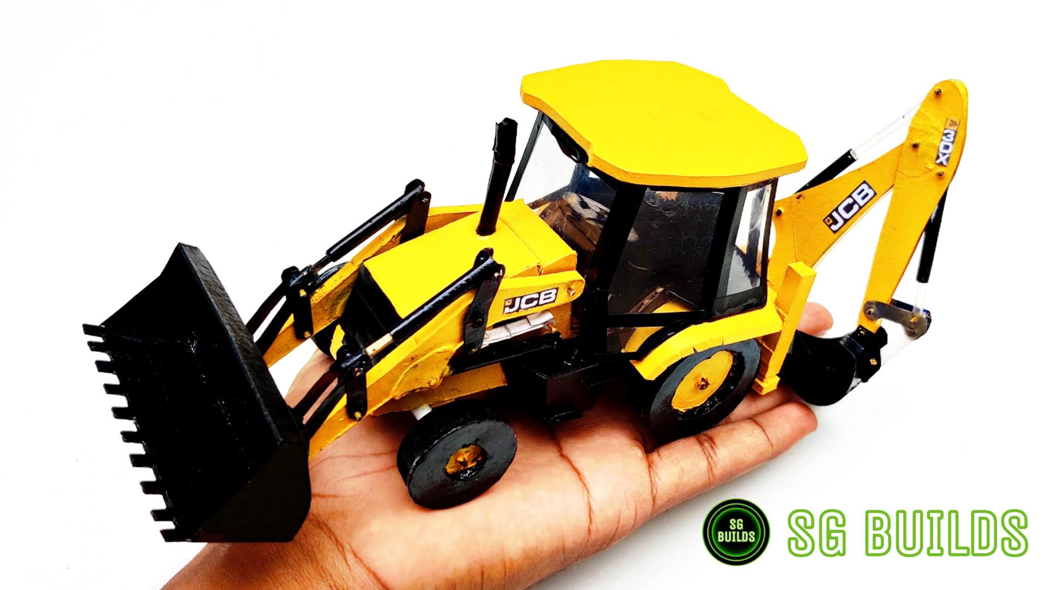 how to make jcb with cardboard