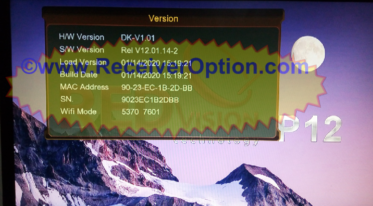 REDVISION P12 HD RECEIVER NEW SOFTWARE 14 JANUARY 2020 - How To Enter ...