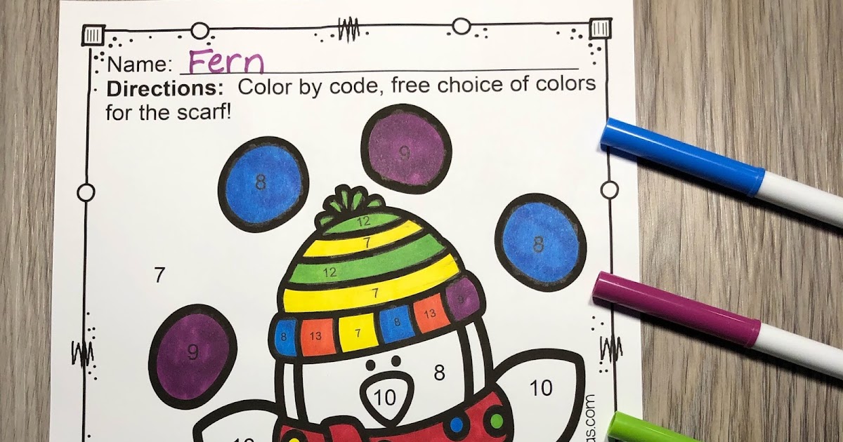 Looking for Some Fun Winter Color By Numbers for Your Kindergarteners ...
