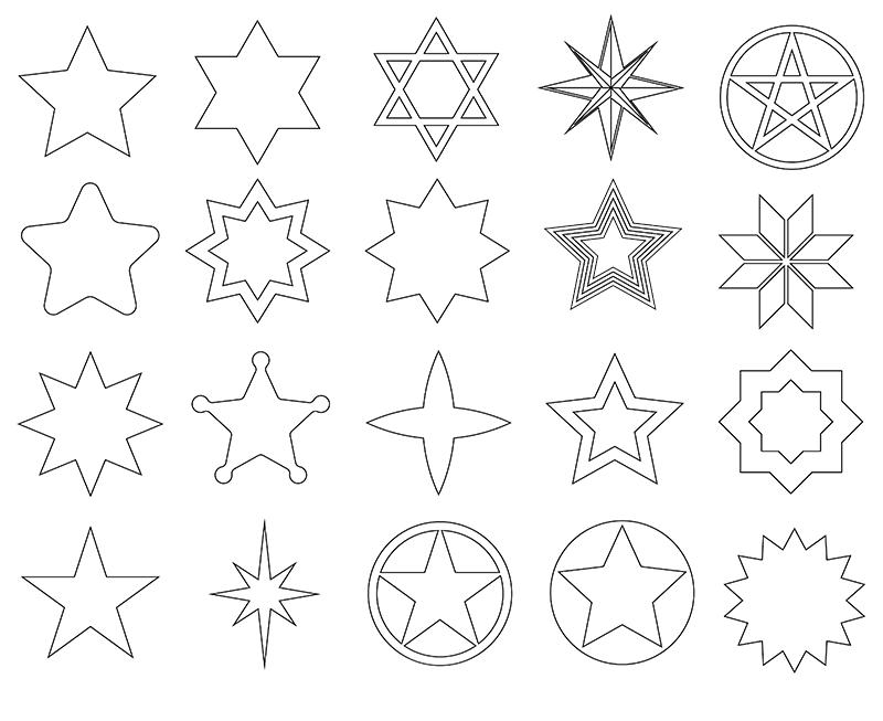 Moldes De Estrellas Gratis Para Descargar E Imprimir - Stars Template Free Printable ...