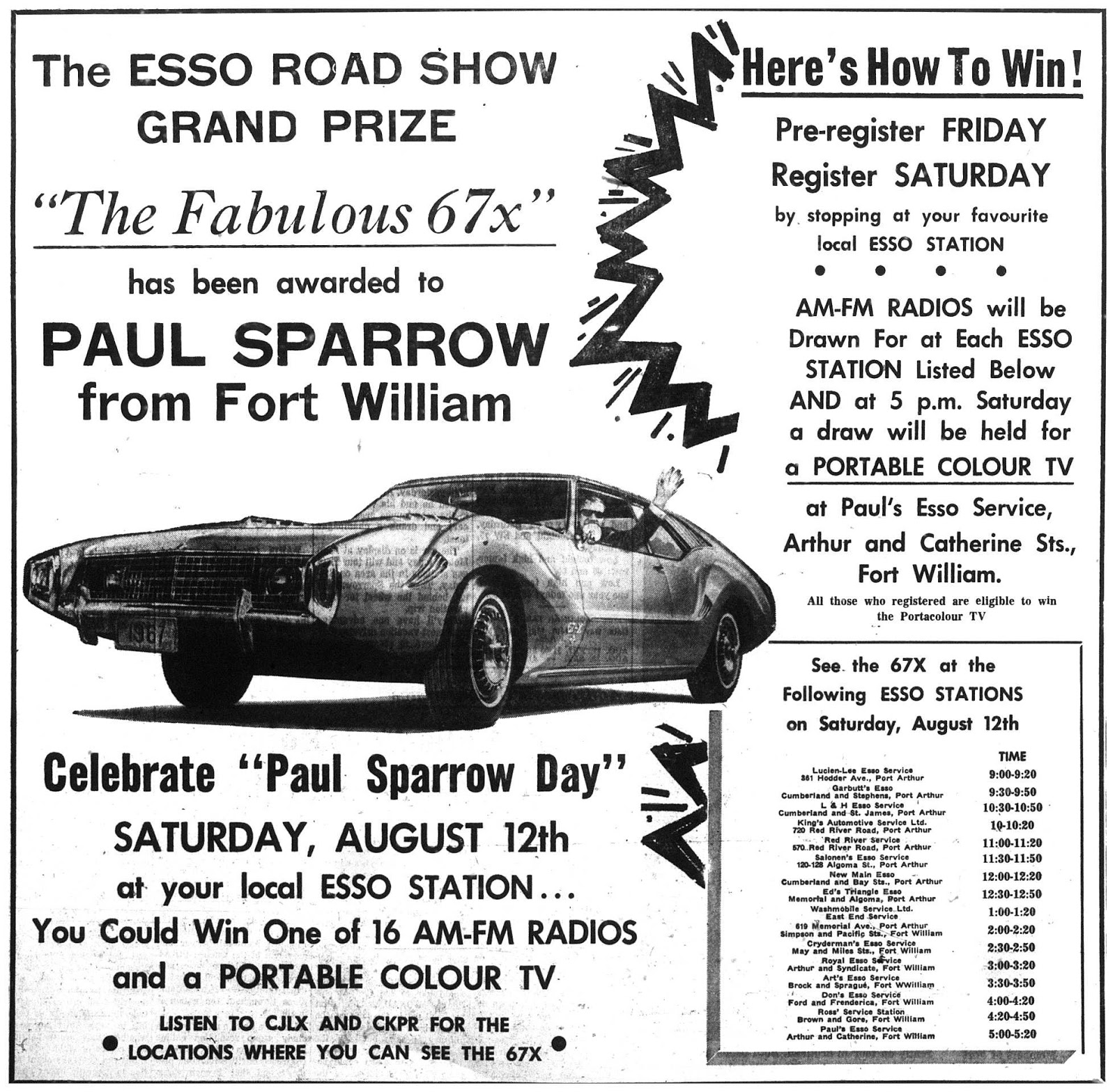 SPRINTACULAR: Win an Expo 67X from Esso
