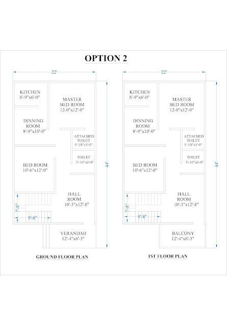 2 bhk duplex house plan design