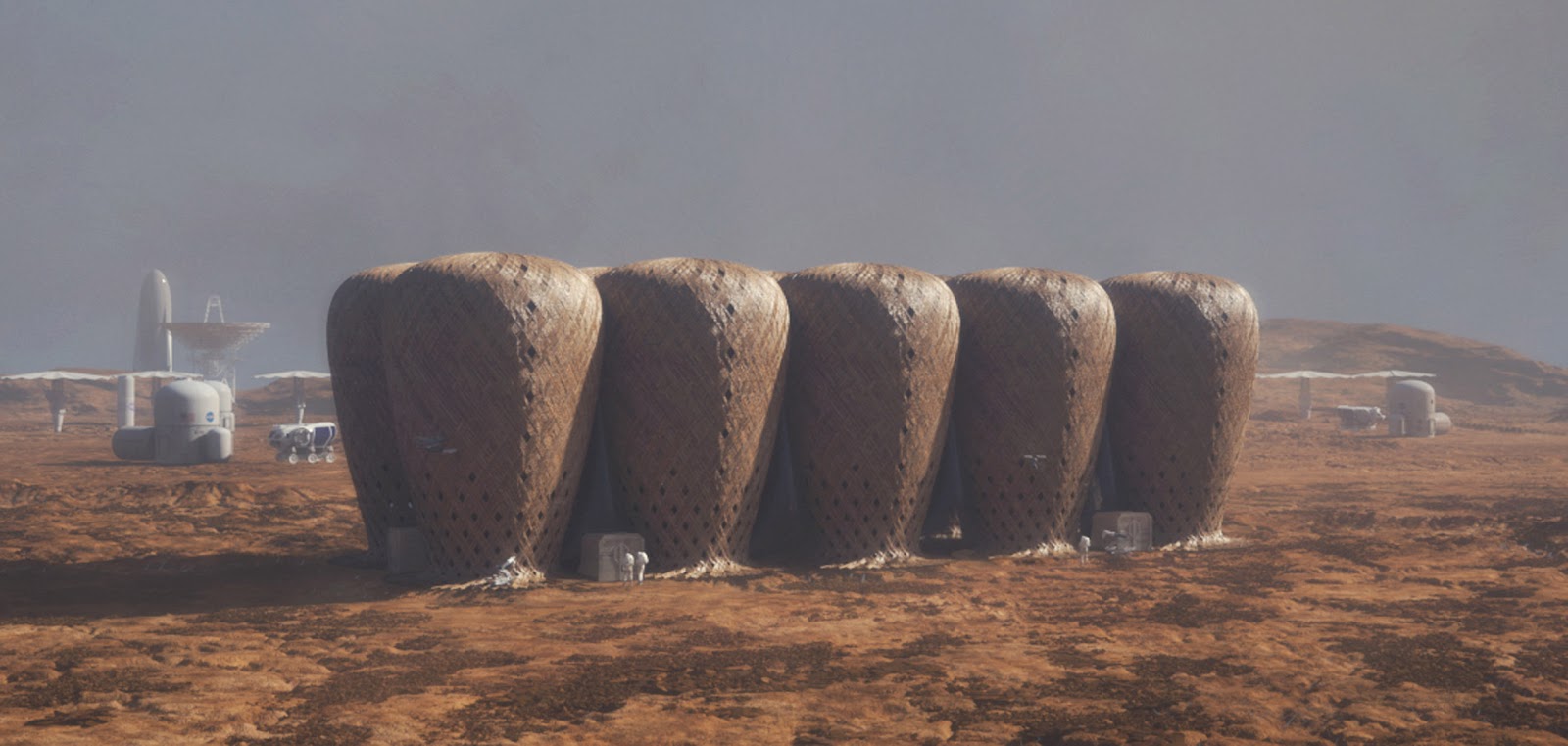 Where to stay on Mars? Robots could weave bamboo pods on the red planet