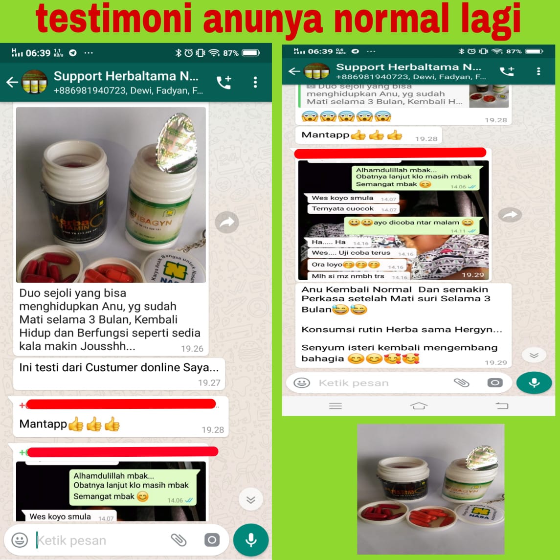 TESTIMONI PRODUK KESEHATAN - Pusat Produk NASA Wonosari