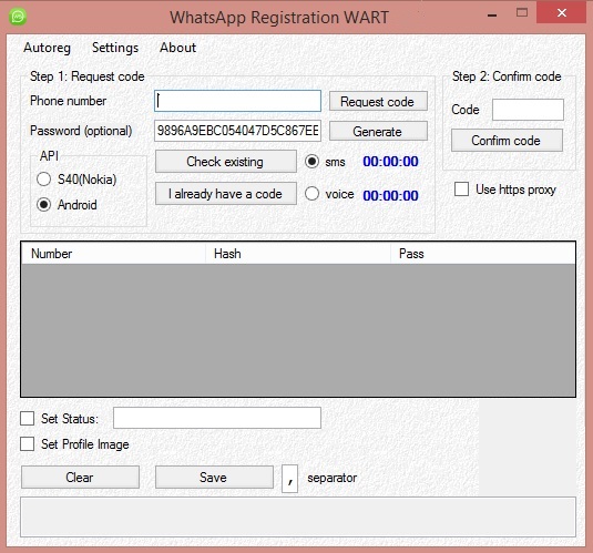 Whatsapp Registration Tool Wart v2.5 | All Apps For Free