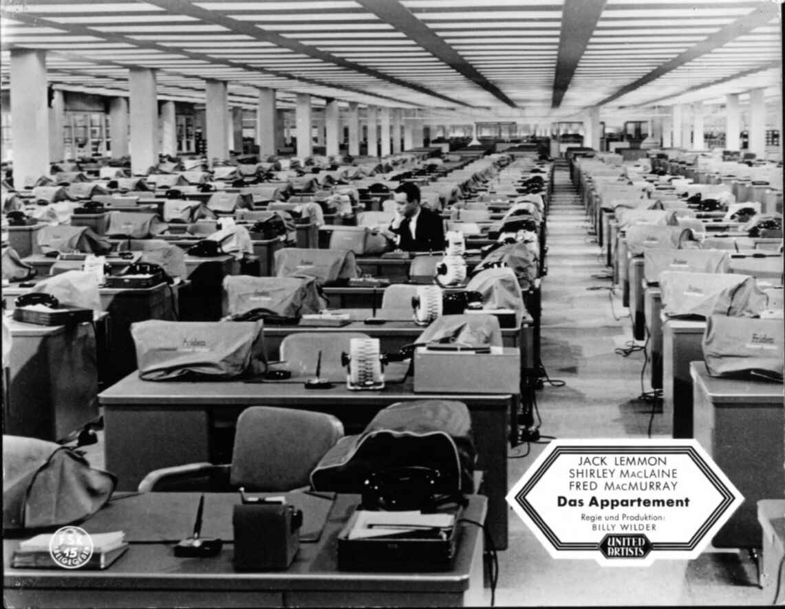 TIL that the set for the office scenes in the film The Apartment was ...