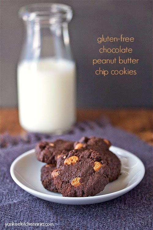 Gluten Free Chocolate Peanut Butter Chip Cookies Yankee Kitchen Ninja