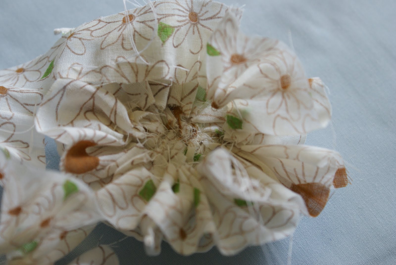 At Home with Natalie: Handkerchief Flower Pins