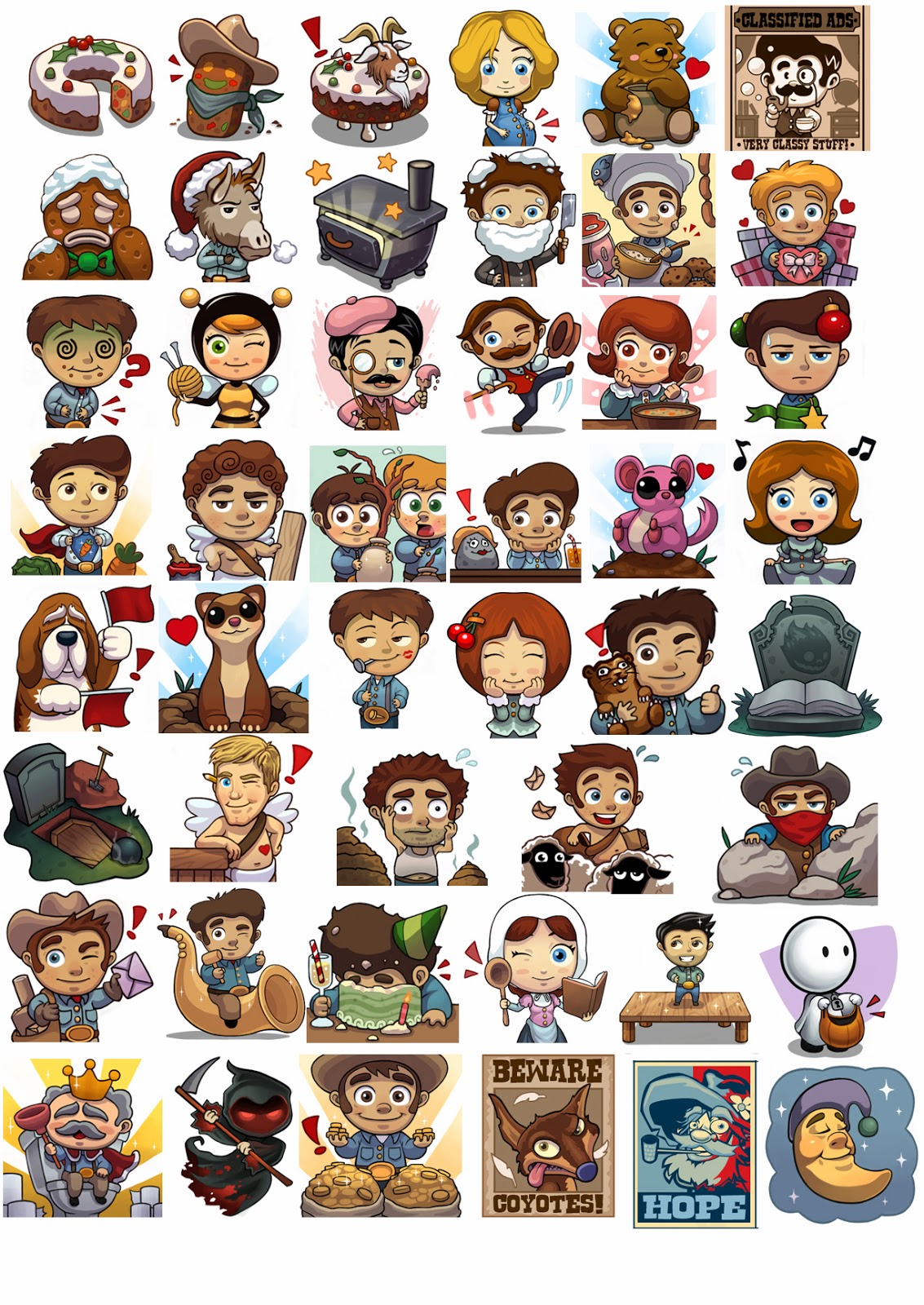 'Frontier' character icons by Ken Bliss : r/AdorableArt