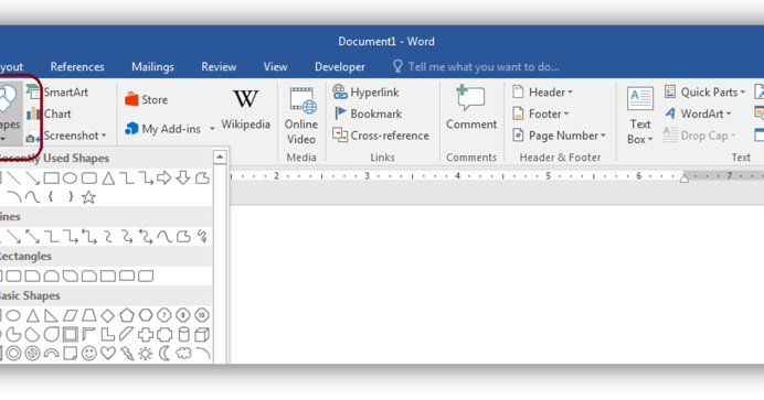 How to Set the Default appearance for Shapes in MS Word