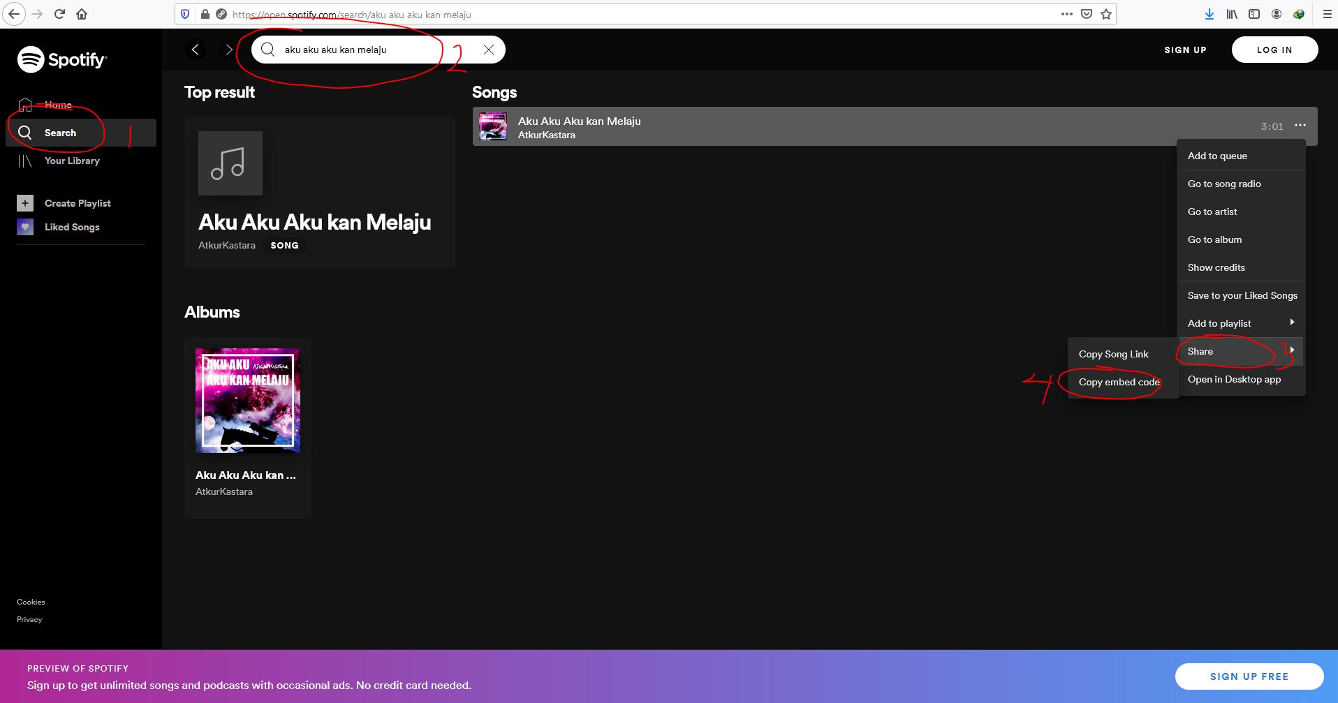 Cara Embed Playlist Spotify di Blog