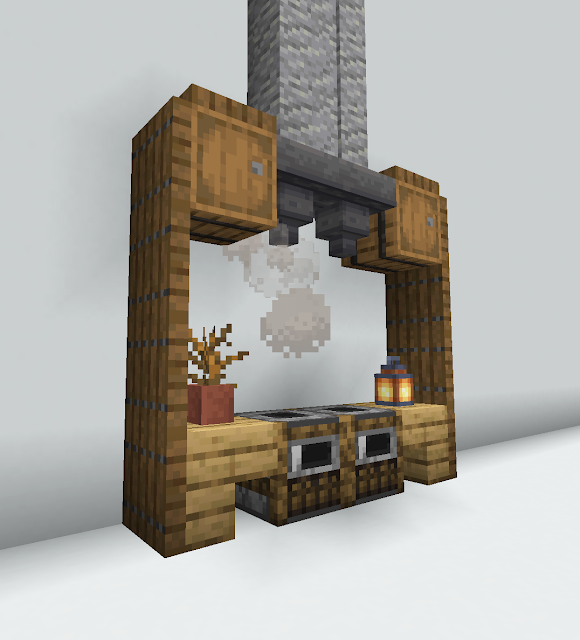 Compact Wood Kitchen with Stoves