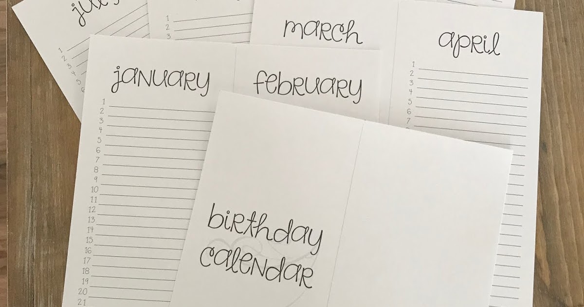 Beautifully Tarnished: Birthday Flip Calendar