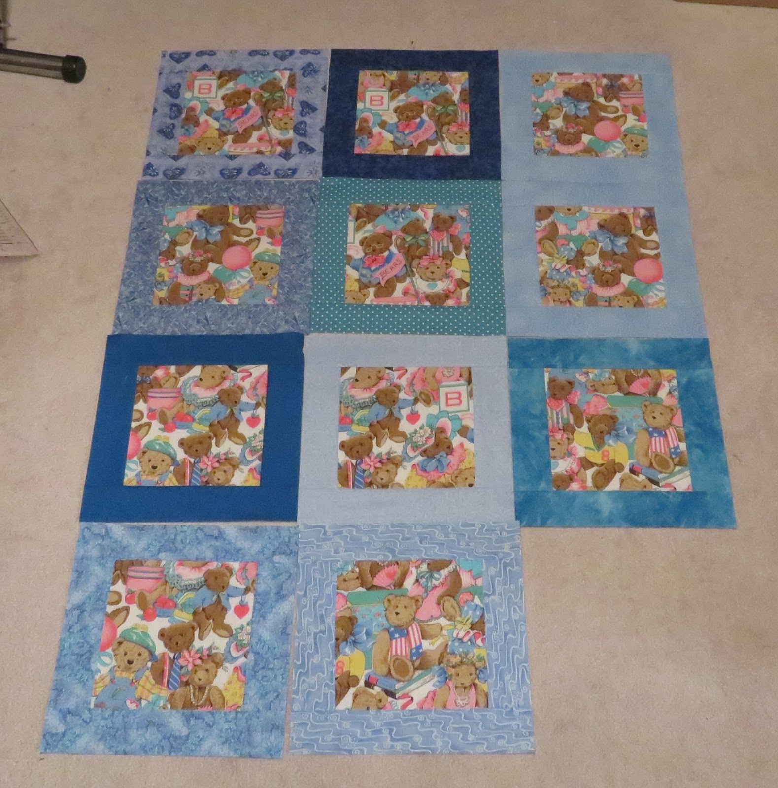 The Quilted Snail: Commission Quilt Progress - Setting Blocks