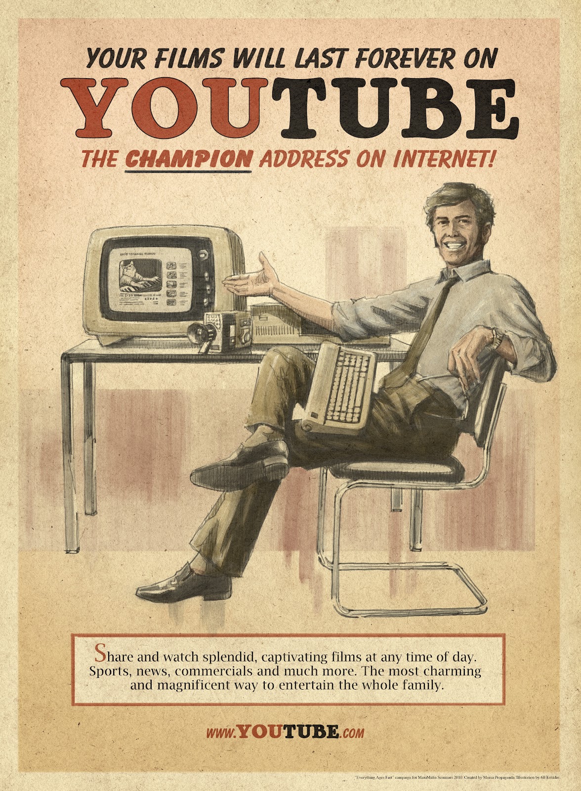 Social media in vintage posters...