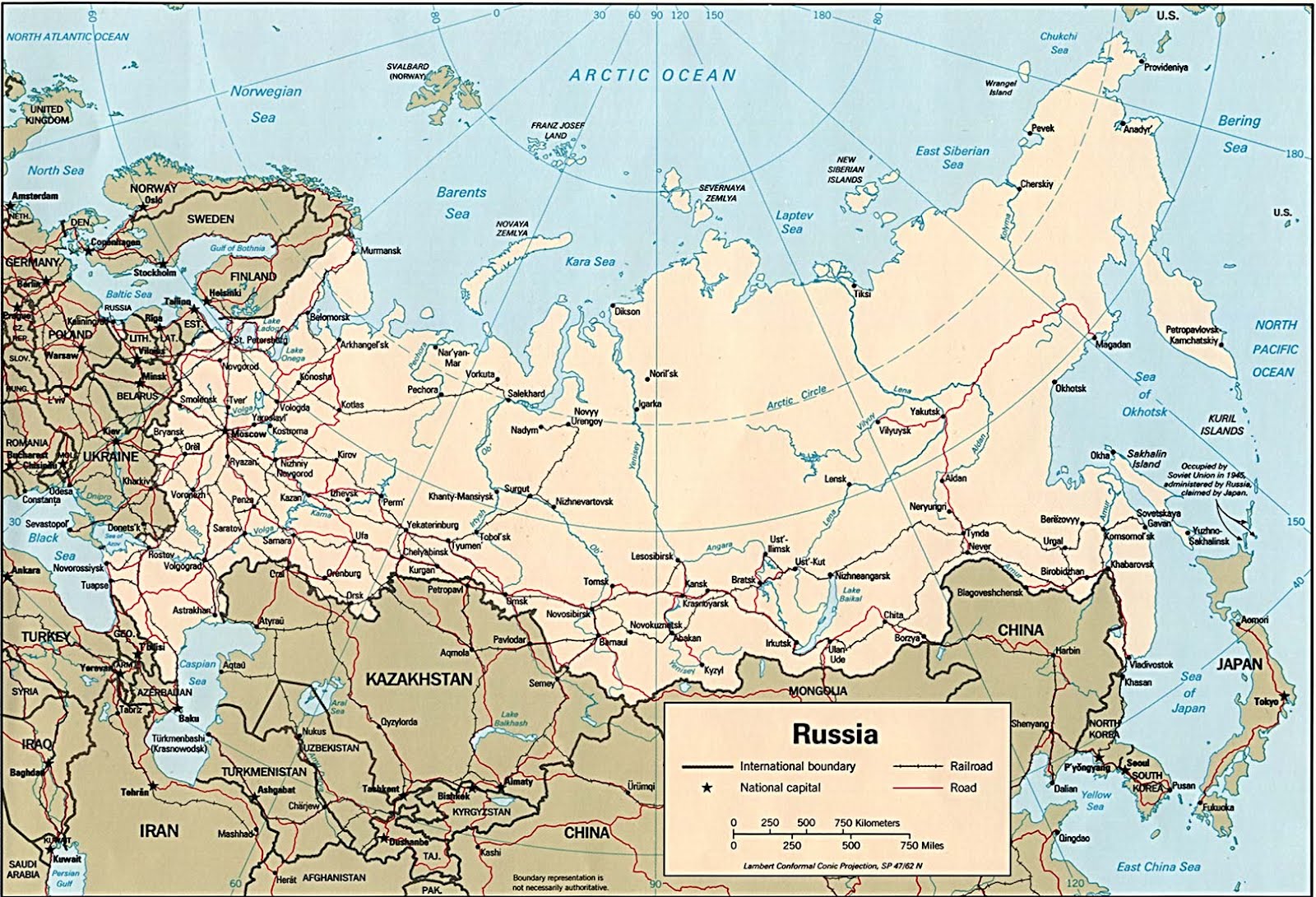 Kaart landen Noordoost-Azië: Kaart Rusland, oblasten, provincies ...