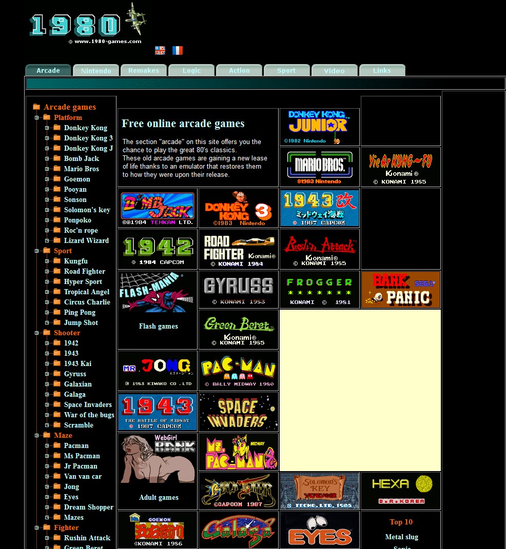 Indie Retro News: 1980 - Online Flash Website, lots of 1980's games ...