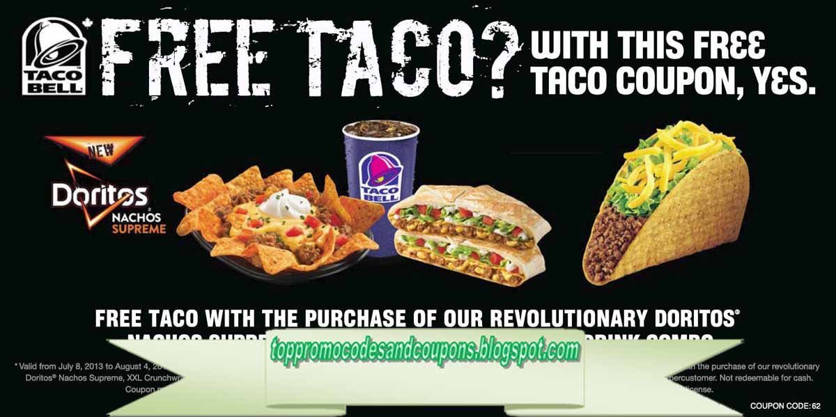 Free Promo Codes and Coupons 2023: Taco Bell Coupons