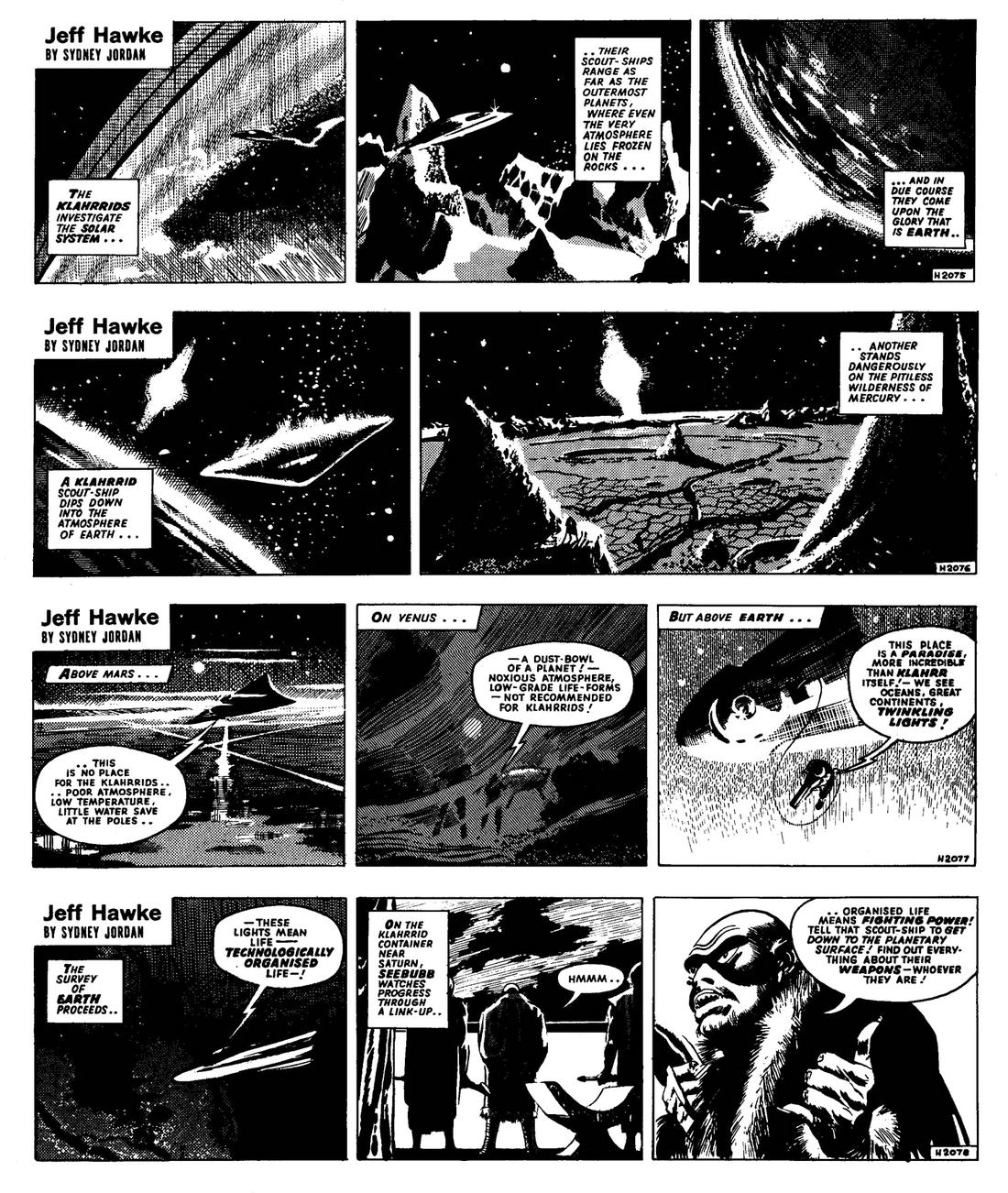 Hairy Green Eyeball 3: Jeff Hawke — UK Science Fiction comic strip ...