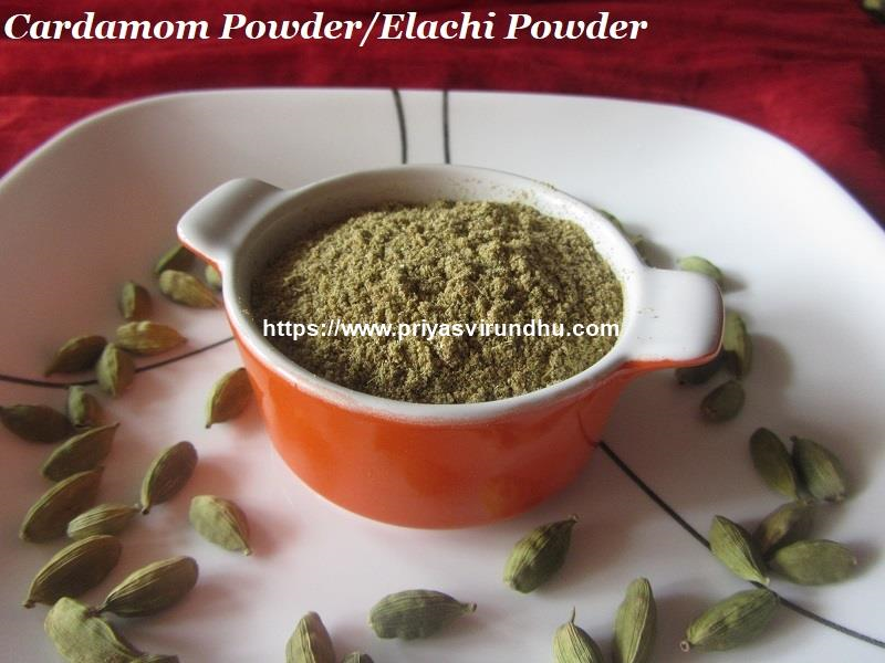 Priya's Virundhu: Cardamom Powder/Elachi Powder/How to make Cardamom ...