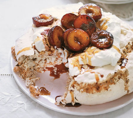 spiced plum hazelnut meringue recipe -Taste USA