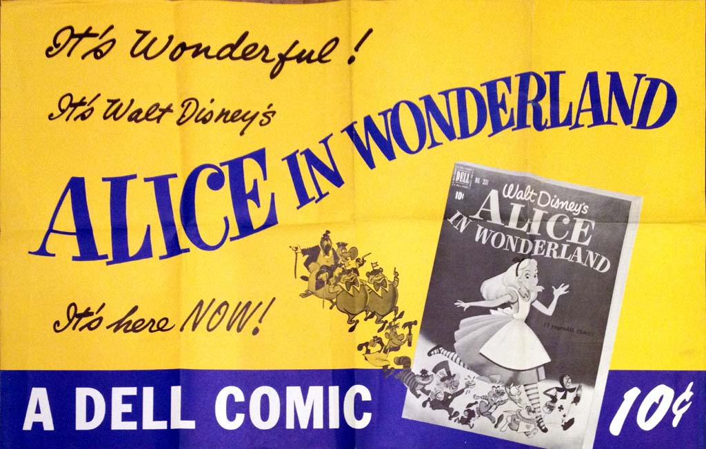 Vintage Disney Alice in Wonderland: Advertising Poster for Dell Four ...