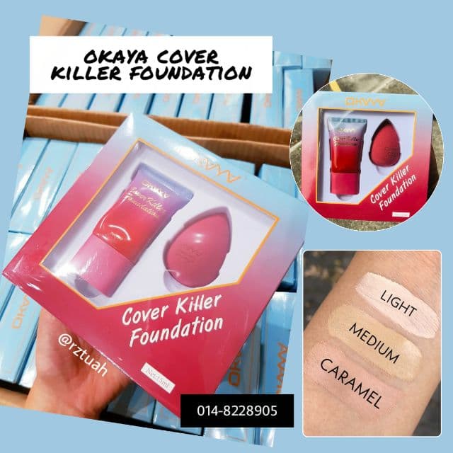 Okaya Cover Killer Foundation - Makeup Viral Terlaris & Terbaik!