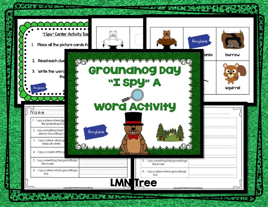 "I Spy" Groundhog Day Activity Packet - Classroom Freebies