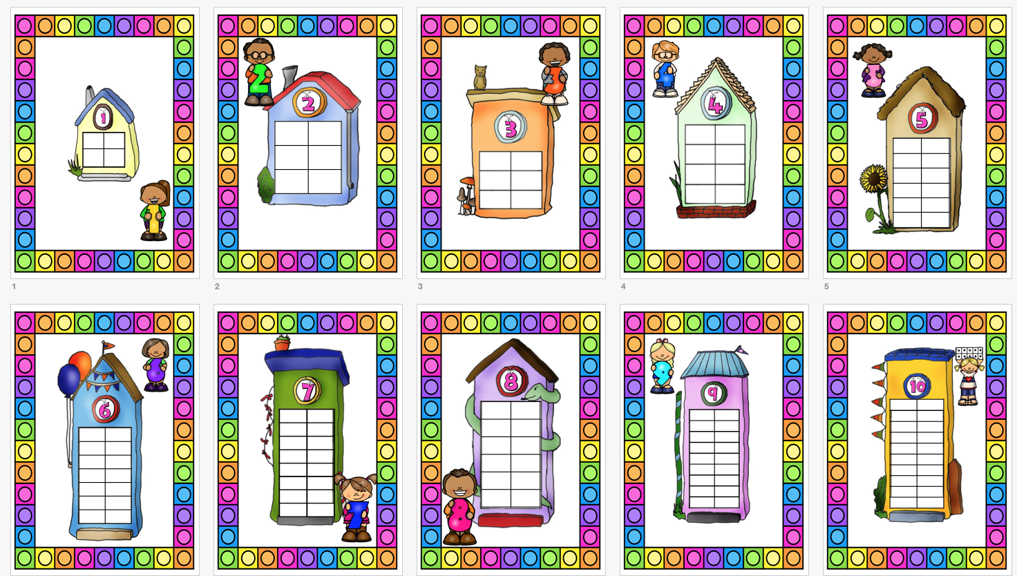 EL ARCO IRIS DE MI COLE: LA CASITA DE LOS NÚMEROS