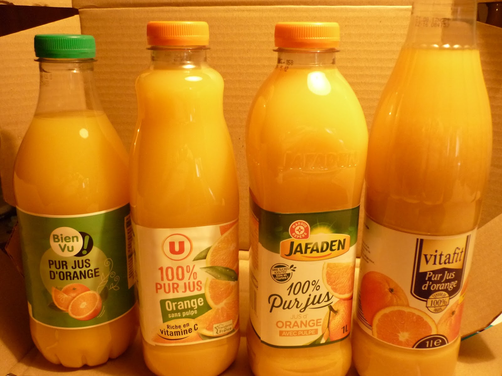 Livepost: Test : 10 Jus d'orange Pur Jus premier prix