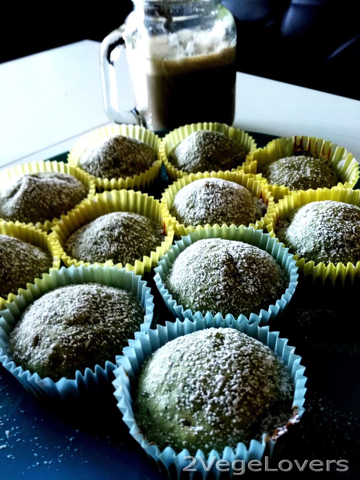 2 VegeLovers: GREEN BANANA MUFFINS