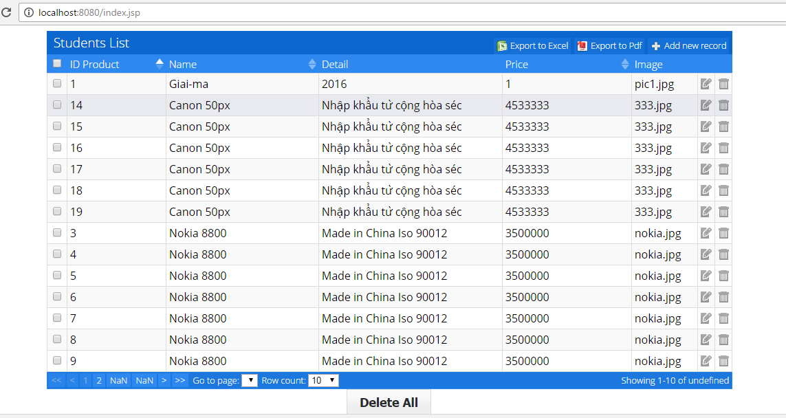 Insert Update Delete Jsp Servlet Java Web CRUD JTABLE JQuery NetBeans ... Insert Update Delete Jsp Servlet Java Web CRUD JTABLE JQuery NetBeans ...