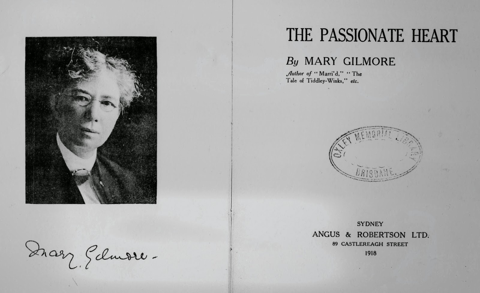 Little Darwin: DAME MARY GILMORE RARITY- ANOTHER TOWNSVILLE TREASURE